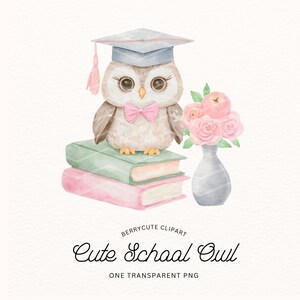 Owl Back to School Clipart, Graduating Owl, School Clipart, Teacher ...