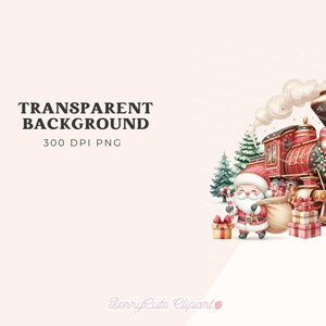 Polar Express Clipart, Christmas Train Clipart, Red Train PNG ...
