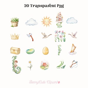 Jack and the Beanstalk Clipart, Magic Beans Clipart, Fairy Tale PNG ...