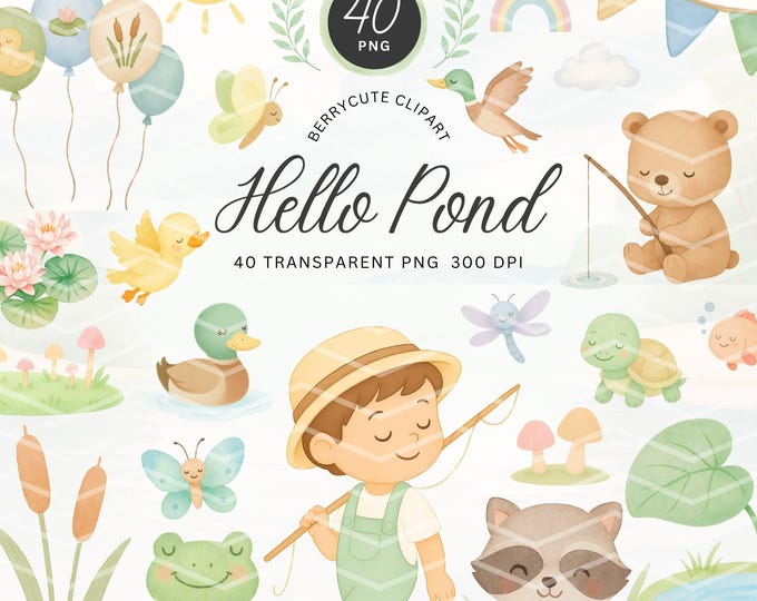 Cute Pond Animals PNG- Clipart for Commercial Use, Transparent ...