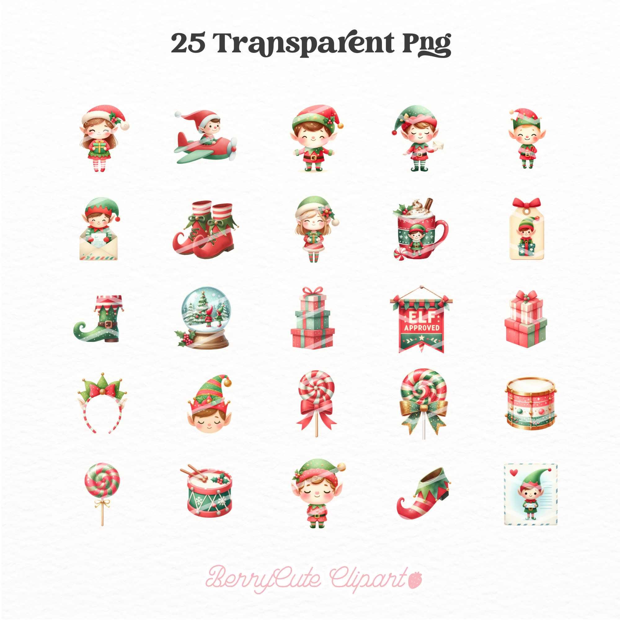 Cute Santa's Helpers Clipart Pack, Christmas Elf Clipart, Elf Shoes ...