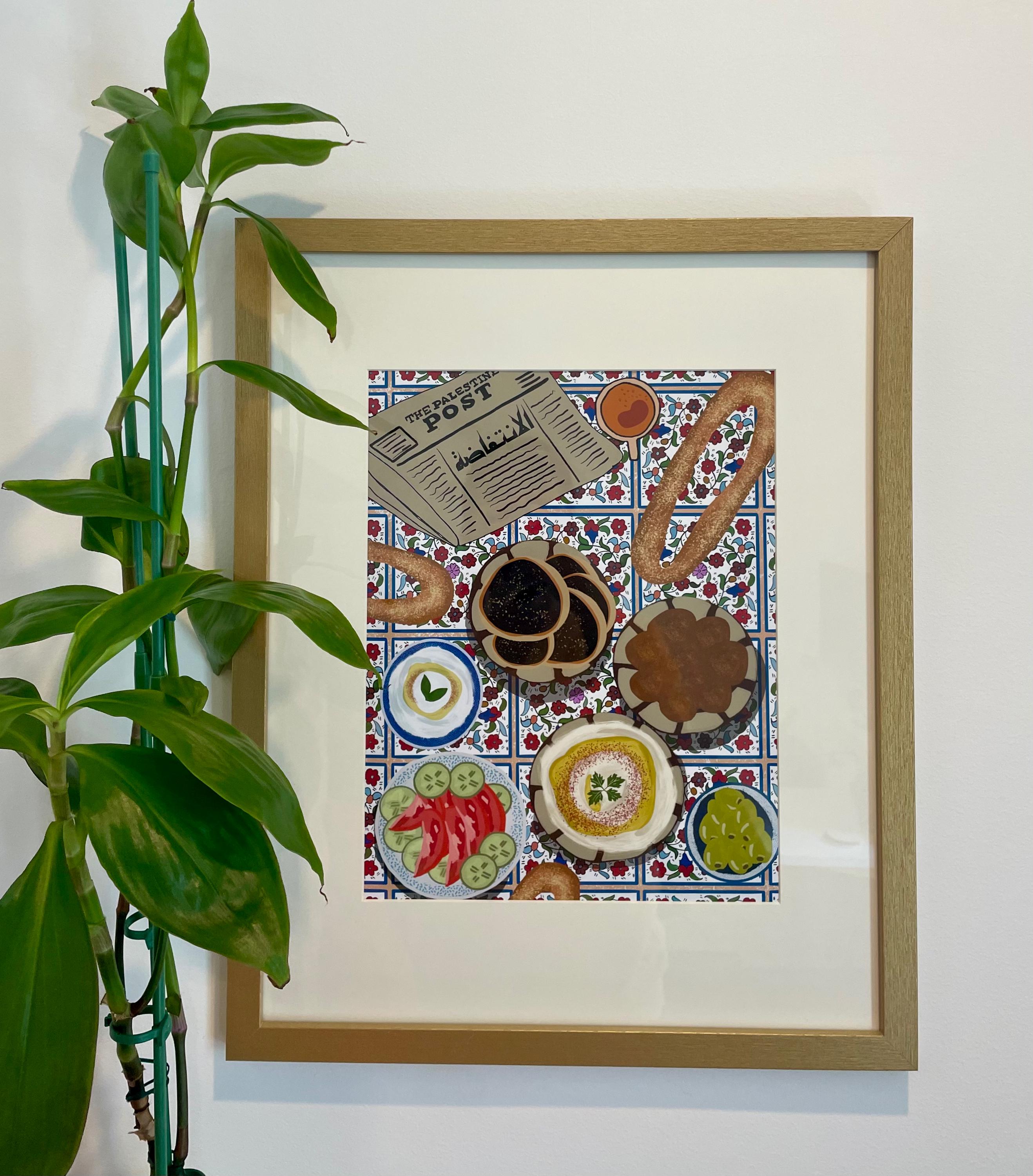 Palestinian Breakfast Poster Art Print Palestinian Art - Etsy