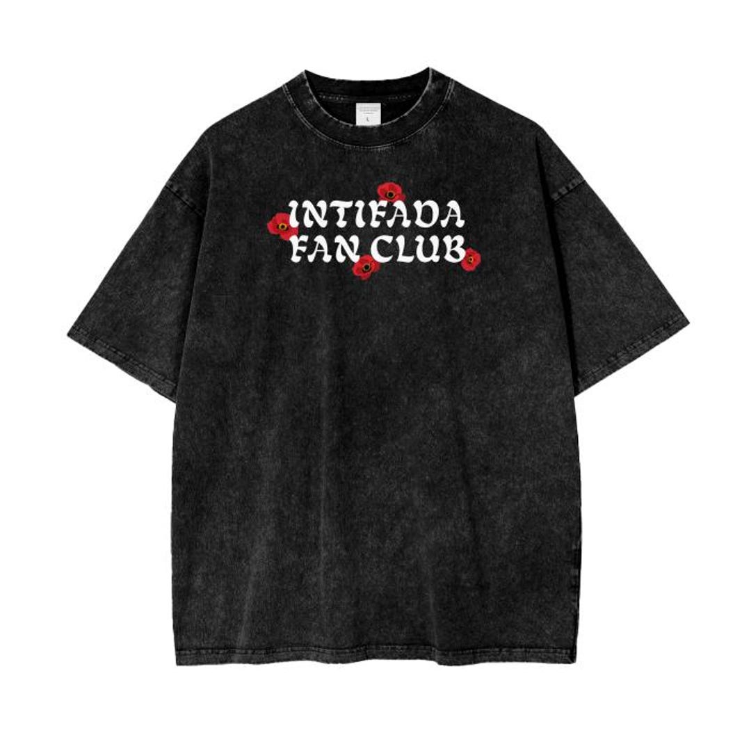 Intifada Fan Club | Palestine | Oversized Acid Washed T-shirt | Front ...