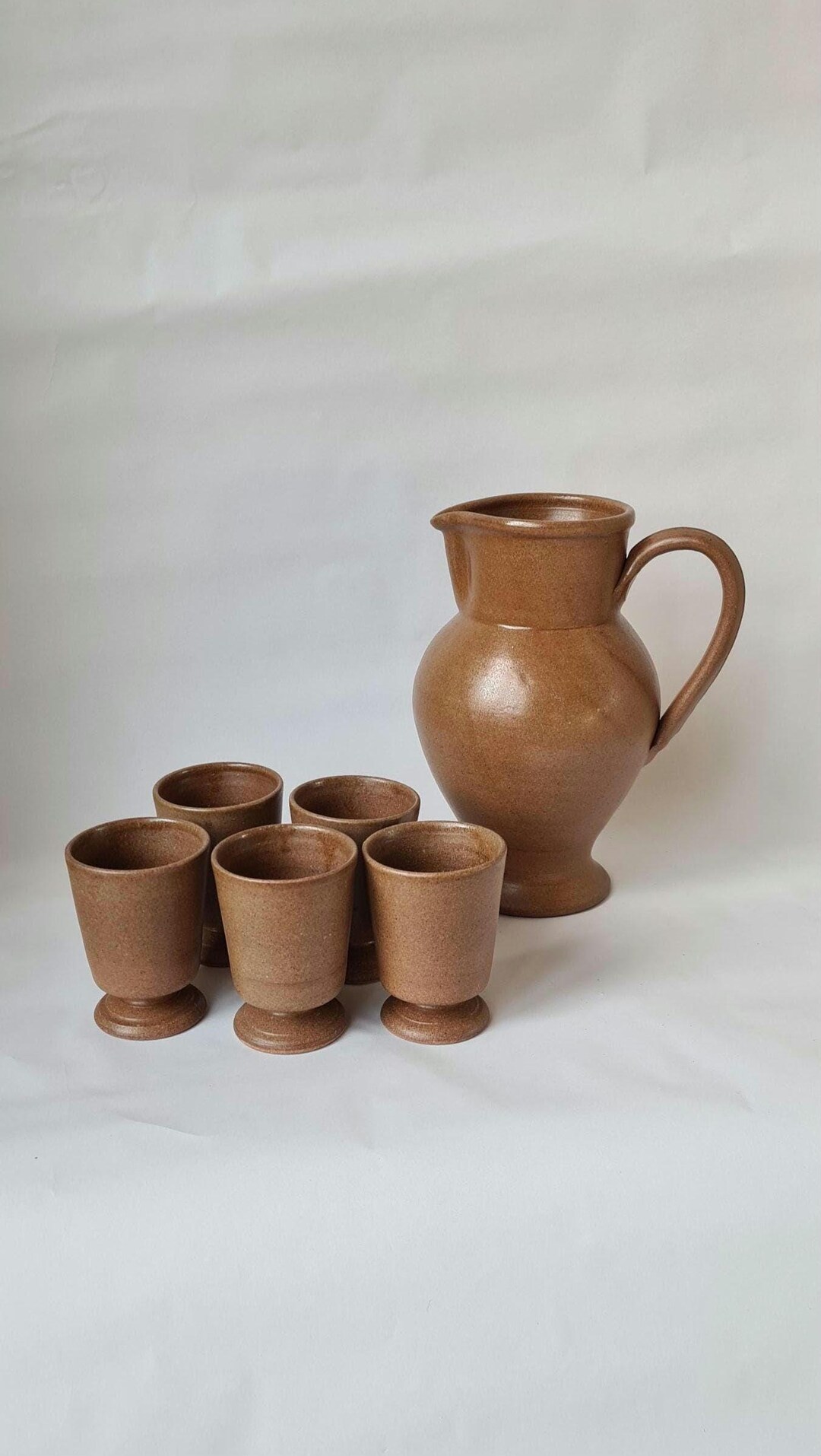 Hand Made Jug and Mugs From Stoneware for Hot Wine or Hot Chocolate - Etsy