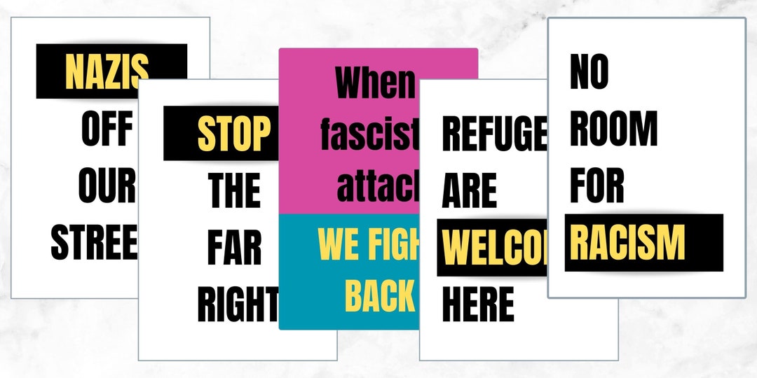 Anti-racism Poster Bundle Digital Printable Solidarity Political ...