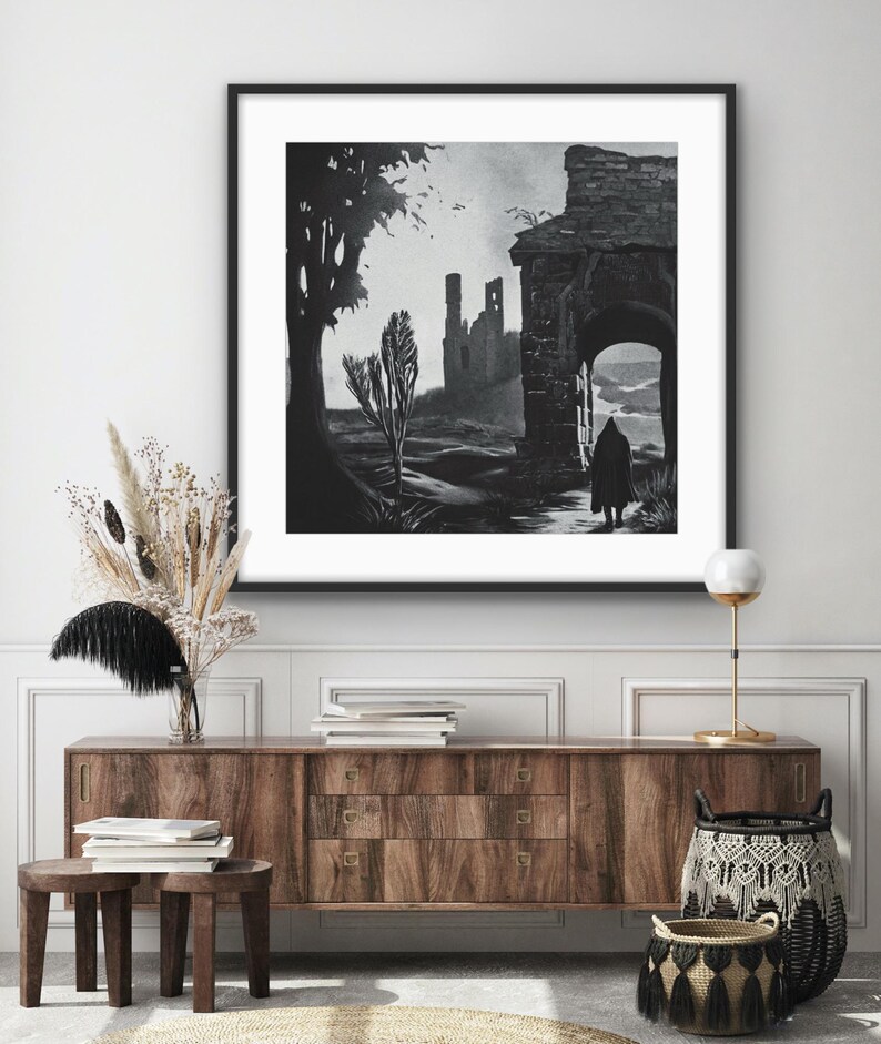 Vintage Medieval Printable Poster, Vintage Medieval Wall Art, Grainy ...