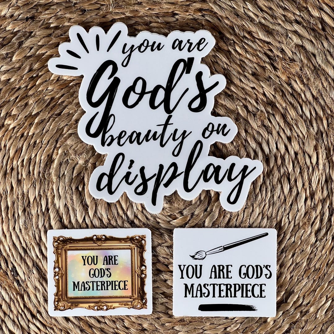 God's Masterpiece Sticker Pack: Waterproof Faith Stickers - Etsy