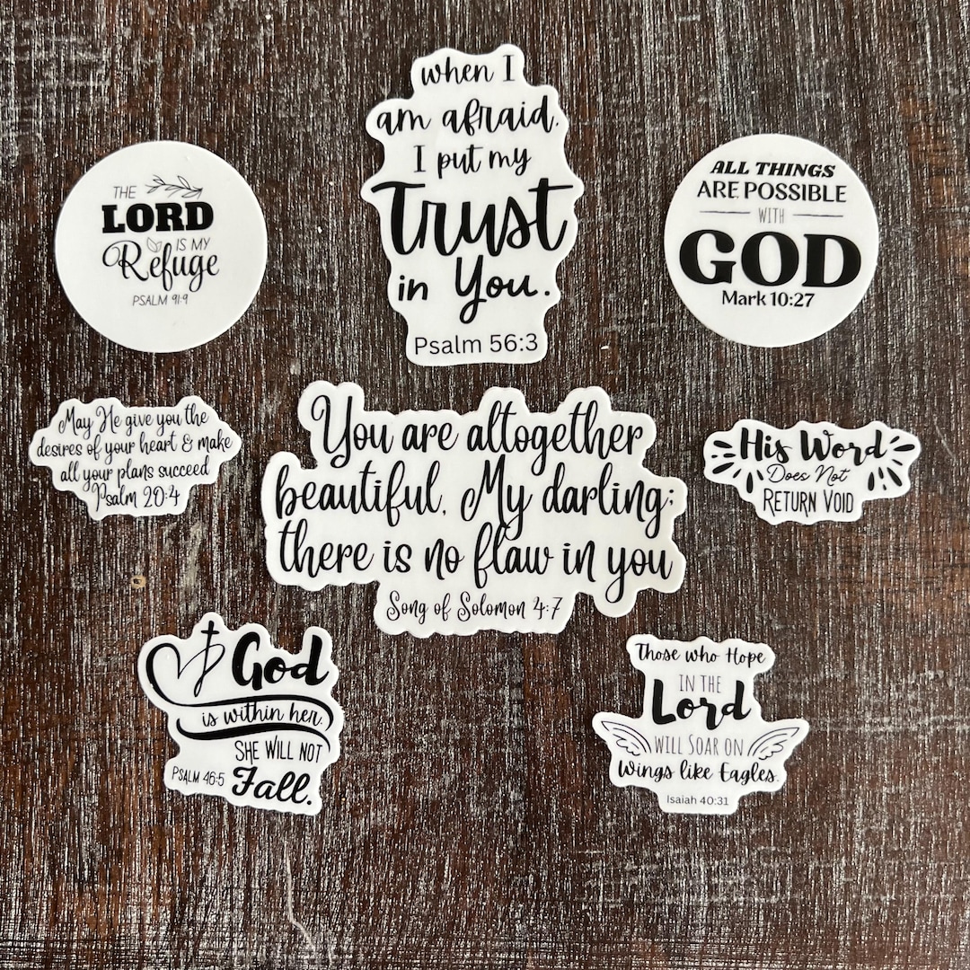 FAITH Sticker Pack Bible Verse Stickers Scripture Christian Stickers ...