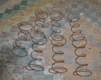 3 Primitive Rusty Bed Springs 7 In - Etsy