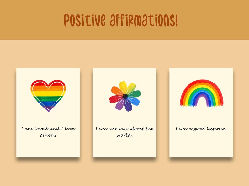 Positive Affirmation Cards for Kids: Printable Motivational Quotes (PDF ...