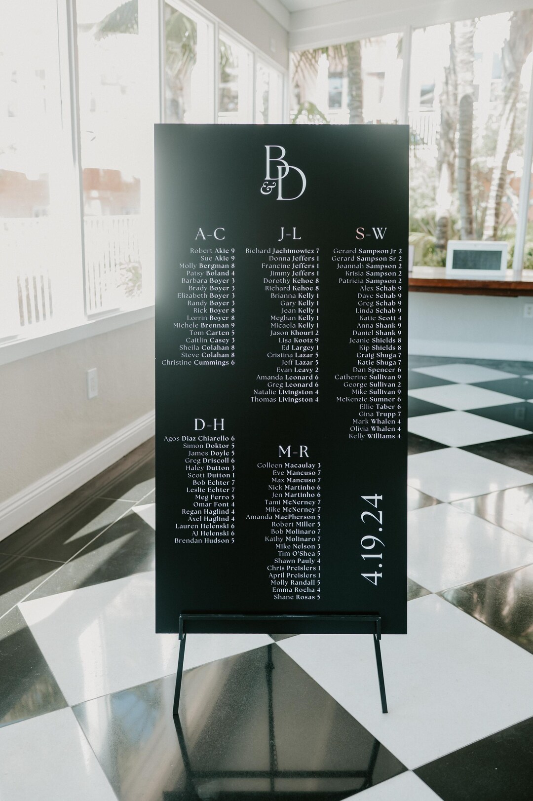 Personalized Wedding Seating Chart - Custom Digital Sign - Etsy
