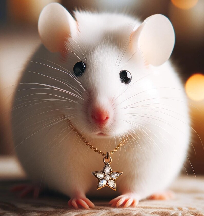 Whiskers, White Mouse Spirit Companion, Familiar Magical Vessel - Etsy