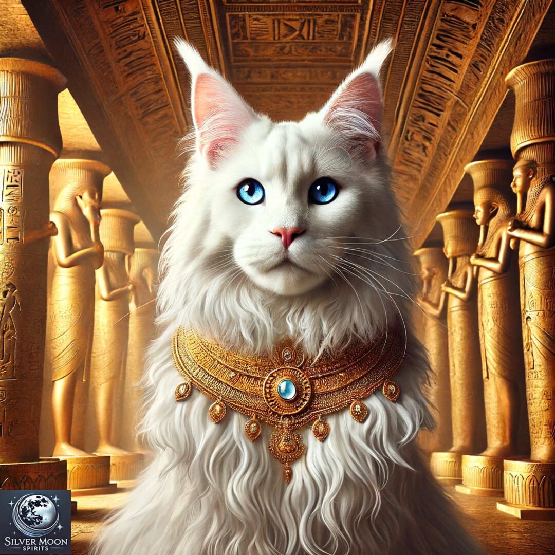 Witch Familiar Ancient White Cat Spirit Companion- Distant, Direct ...