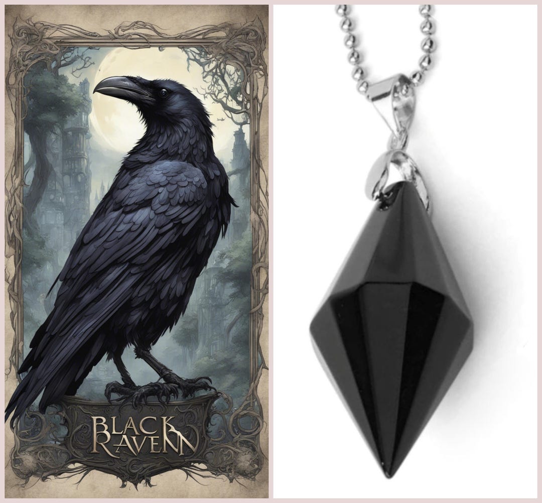 The Majestic Black Raven Spirit Companion Familiar, Magical Vessel - Etsy