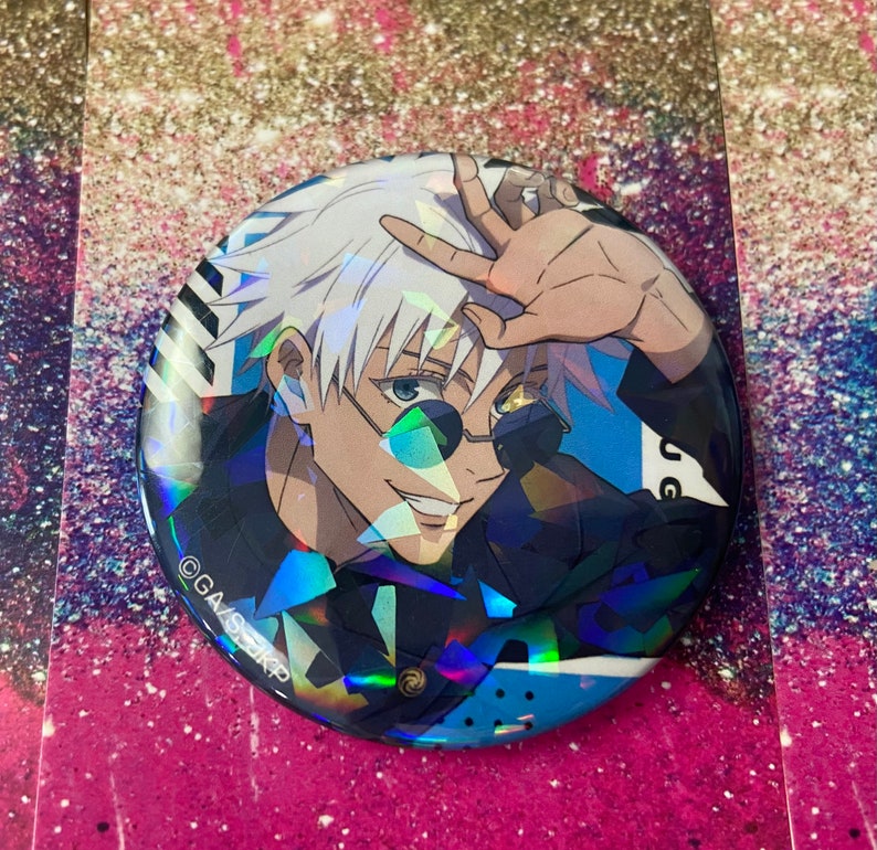 JJK Gojo Holographic Pin Brooch for Backpack Ju Jutsu Kaisen Anime - Etsy