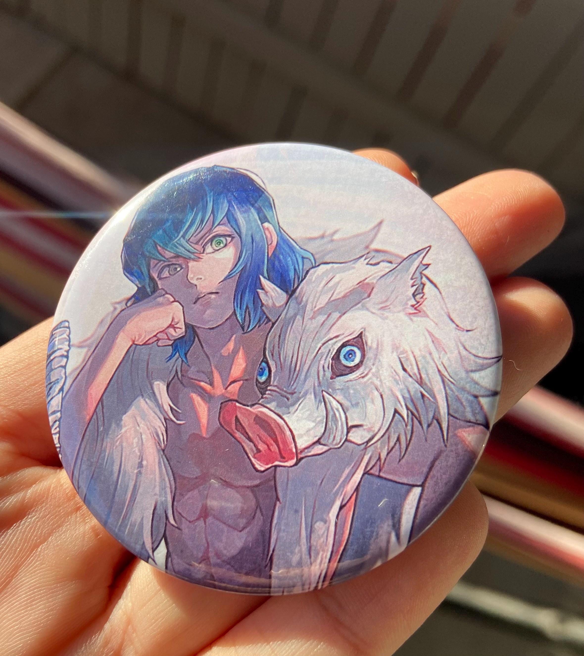 Demon Slayer Pin Brooch Buttons for Backpack Chibi Anime Tanjiro Nezuko ...