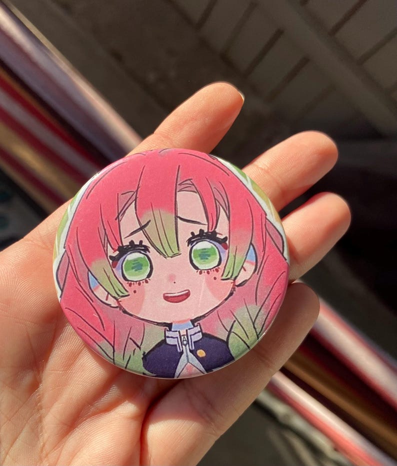 Demon Slayer Pin Brooch Buttons for Backpack Chibi Anime Tanjiro Nezuko ...