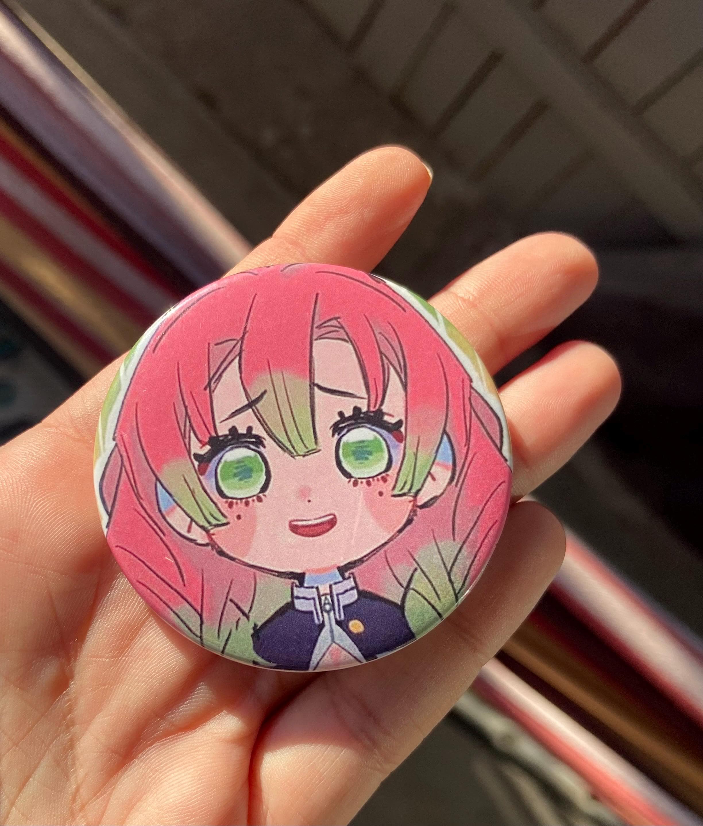 Demon Slayer Pin Brooch Buttons for Backpack Chibi Anime Tanjiro Nezuko ...