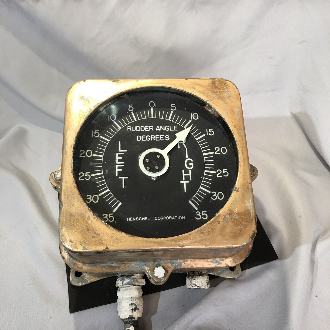 Battleship Rudder Angle Indicator Brass, Henschel - Etsy