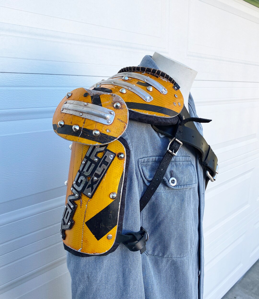 Fallout Style Post Apocalyptic Style Armor Made of Caution Sign and ...