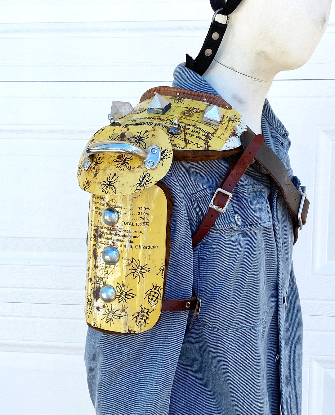 Post Apocalyptic Style Shoulder Armor From Repurposed Metal Drum - Etsy