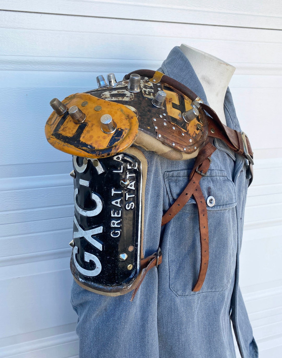 Fallout Style Post Apocalyptic Style Pauldron Made From License Plates ...