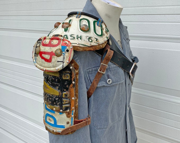 Fallout Style Post Apocalyptic Style Pauldron Made From License Plates ...