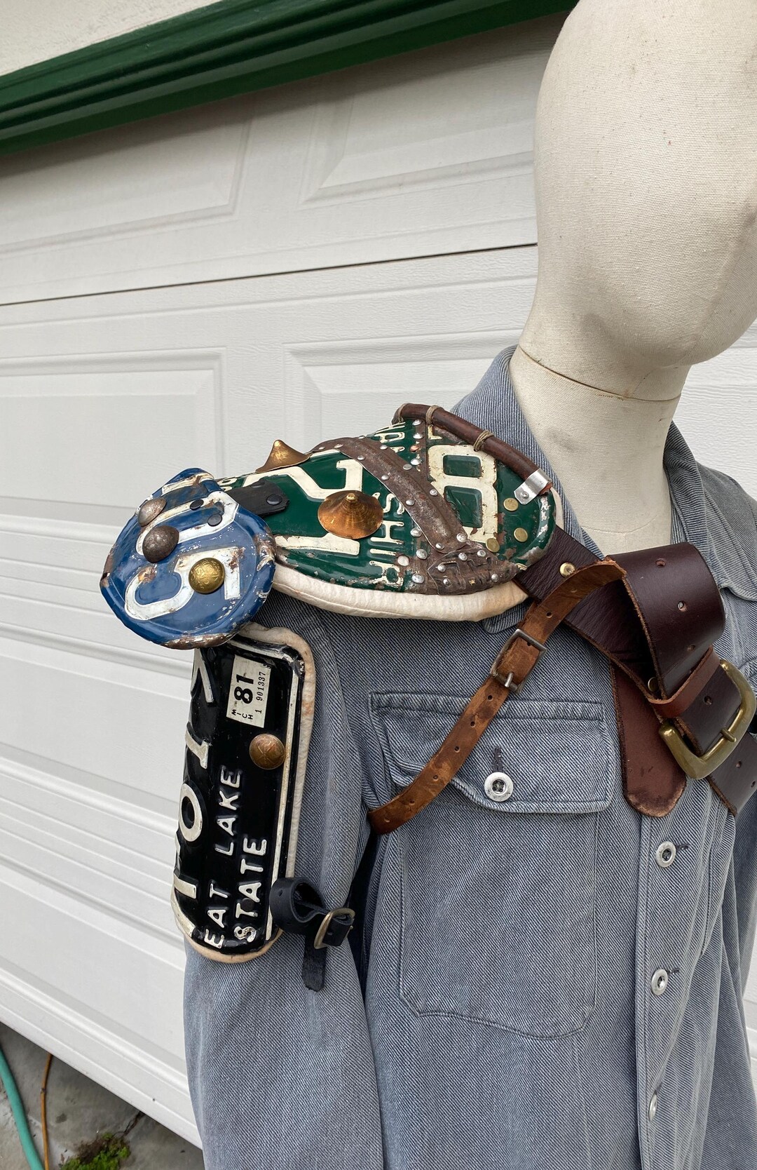 Fallout Style Post Apocalyptic Style Pauldron Made From License Plates ...