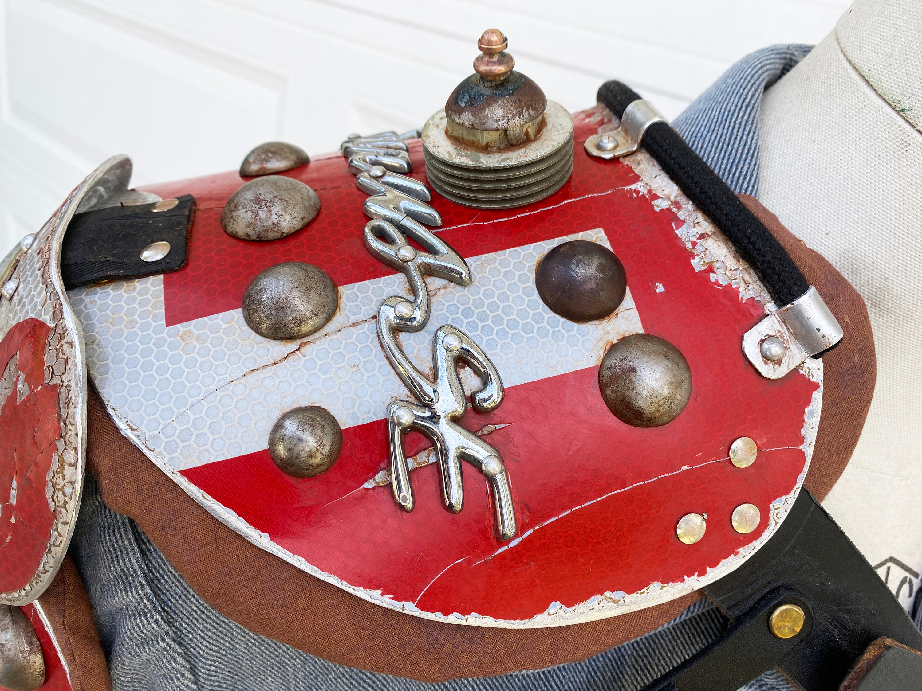 Fallout Style Post Apocalyptic Style Armor Made of Stop Sign and Scrap ...
