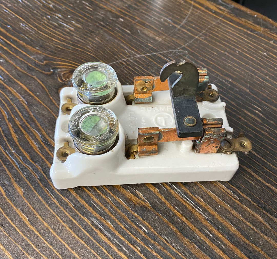 Vintage Household Fuse and Breaker, Ceramic - Etsy