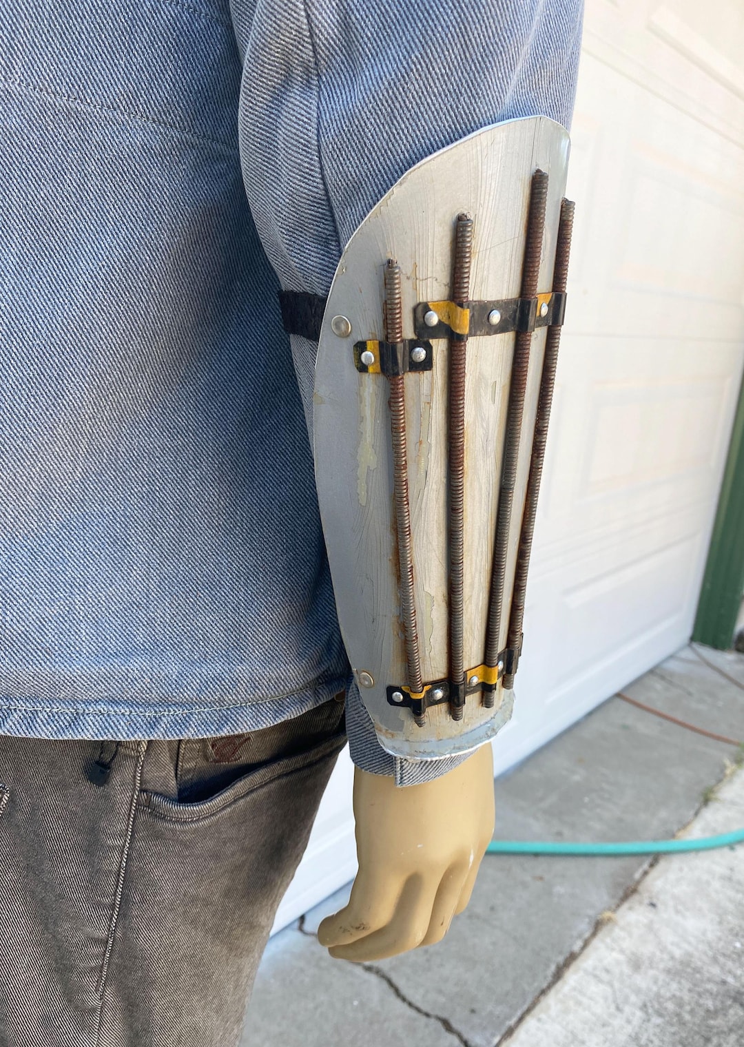 Heavy Aluminum Bracer With Hand Worked Details and Rust - Etsy