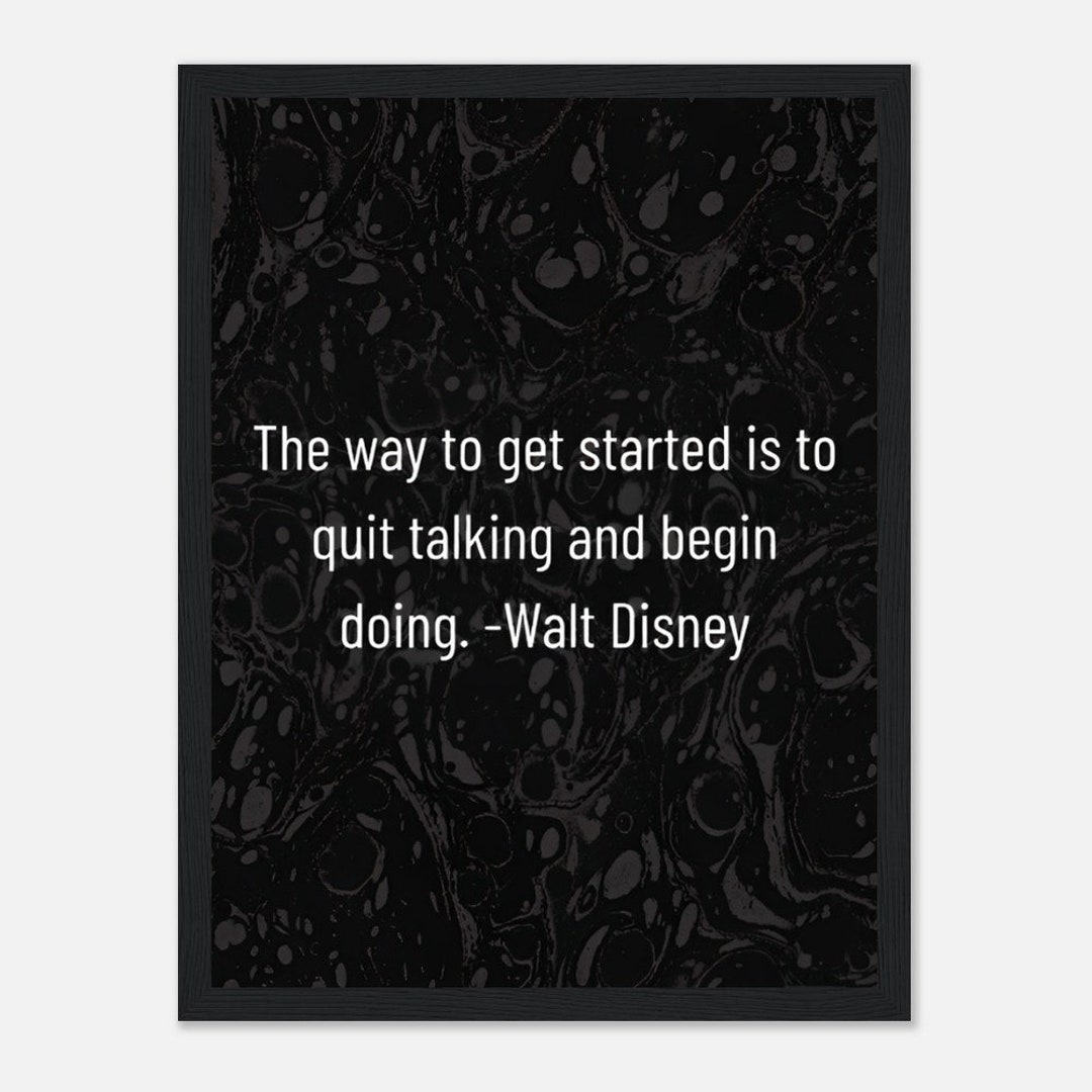 Walt Disney Inspirational Quote Framed Wall Art Print - Etsy