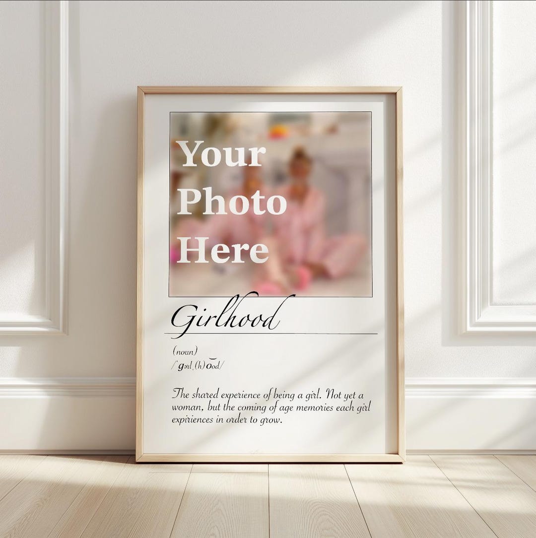 Custom “girlhood” Photo Definition Print, Personalized College Dorm ...