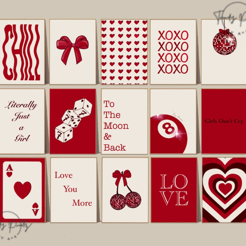 Red Wall Decor - Etsy