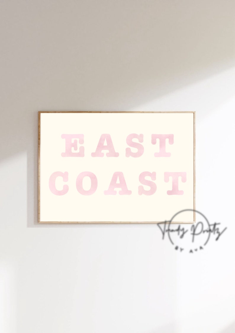 Coastal Cowgirl Beach Wall Art, East Coast Decor, Pink Wall Art, Dorm ...