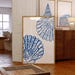 Coastal Wall Art Set – Blue Seashell Printable Decor, Beach House ...
