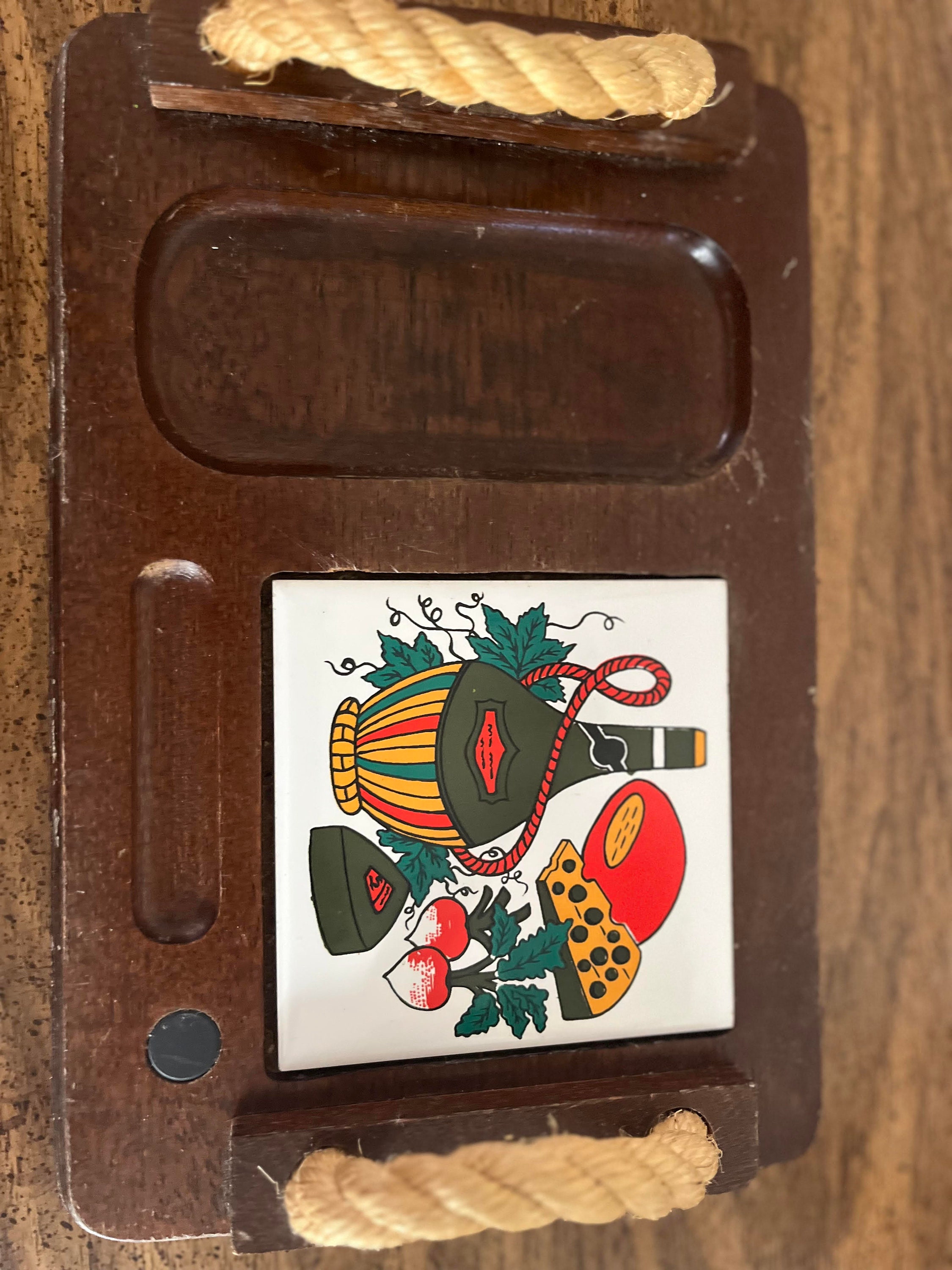 1970's Vintage Wooden Cheese and Cracker Serving Tray-charcuterie Board ...