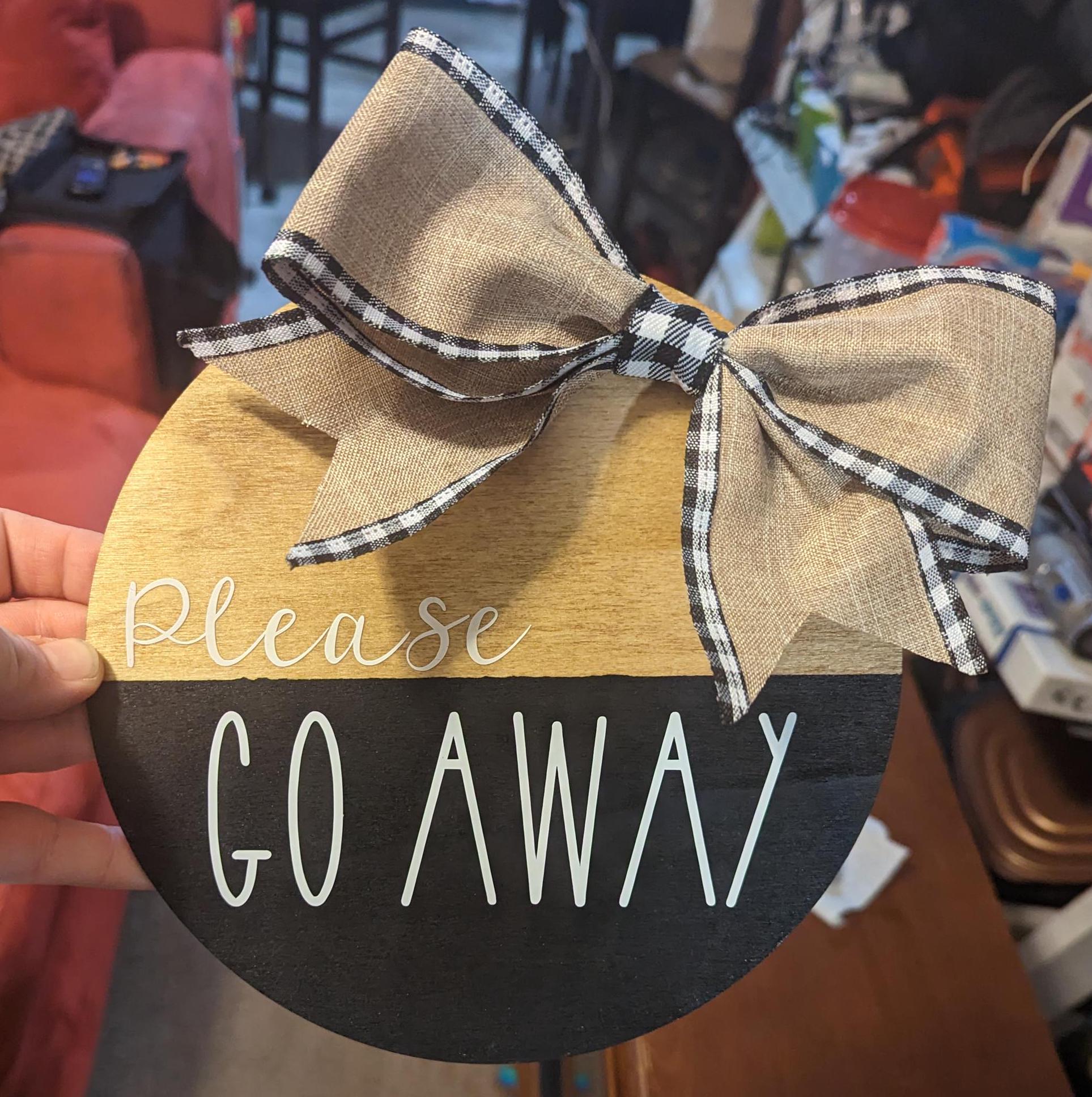 Go Away Please Sign - Etsy
