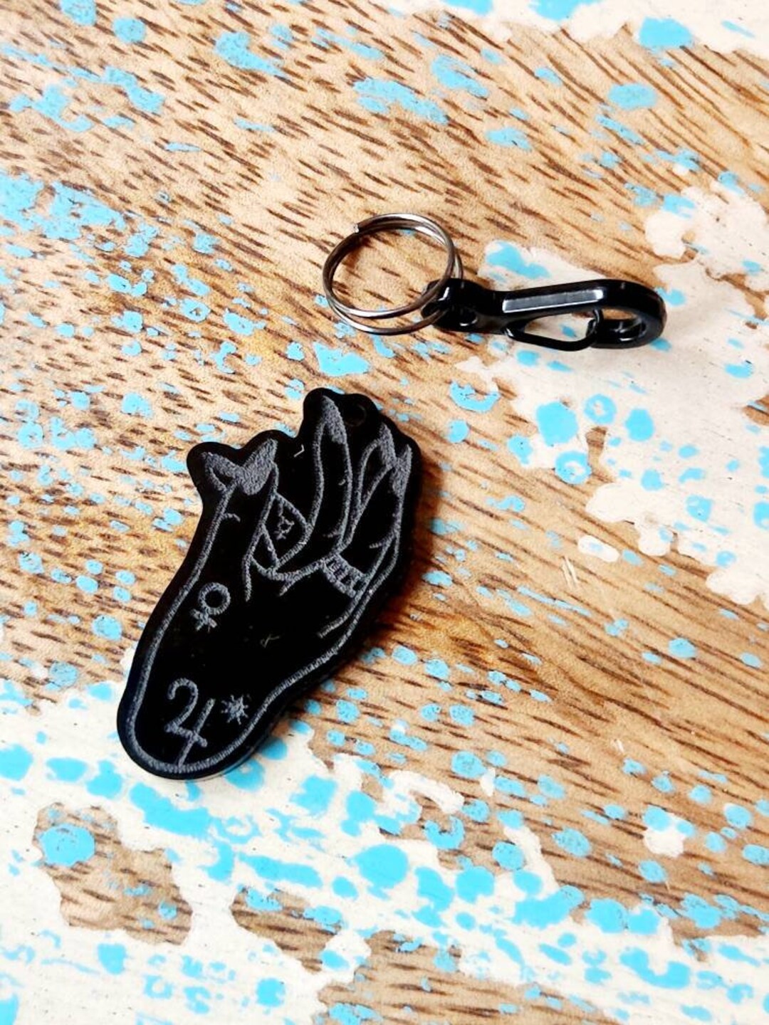 Goth Hand Pet ID Tag - Etsy