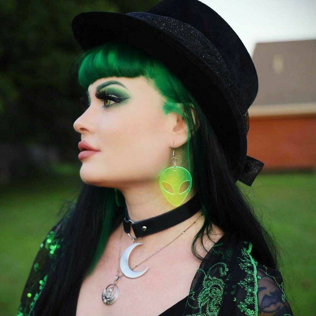 Large Alien Earrings-more Colors - Etsy