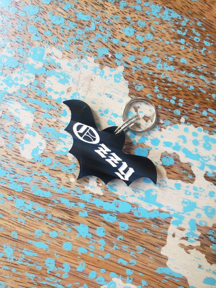 Black/white Bat Pet or Human ID Tag Custom - Etsy