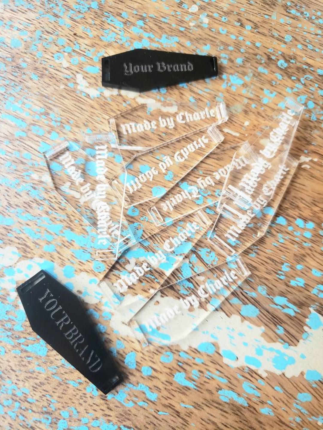 Sew on Coffin Custom Tags- GOTHIC - Etsy