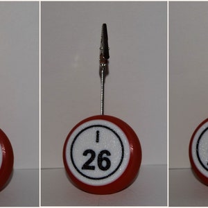 Red Bingo Ball Receipt Holder - Etsy