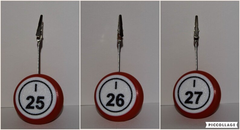 Red Bingo Ball Receipt Holder - Etsy