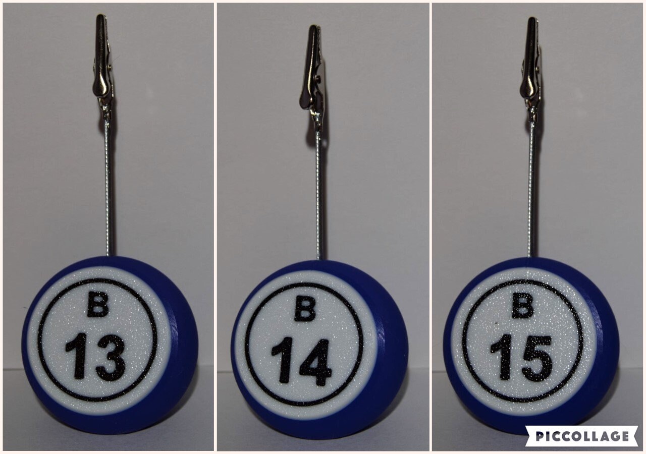 Blue Bingo Ball Receipt Holder - Etsy