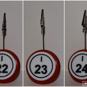 Red Bingo Ball Receipt Holder - Etsy