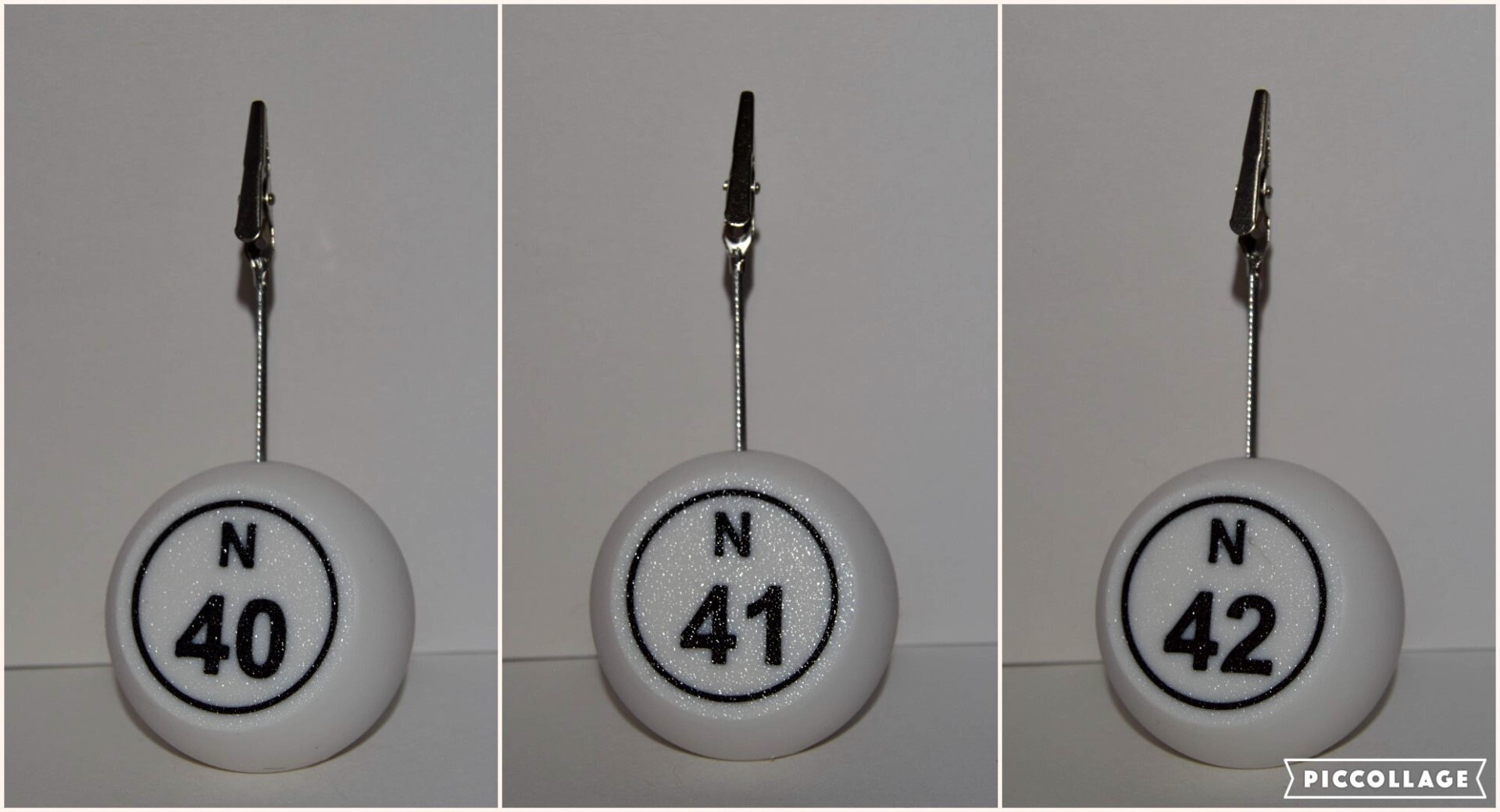 White Bingo Ball Receipt Holder - Etsy