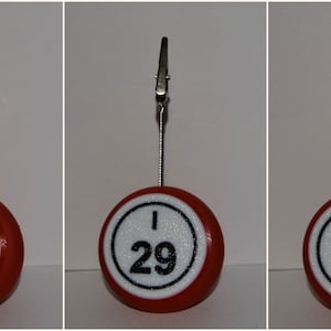 Red Bingo Ball Receipt Holder - Etsy