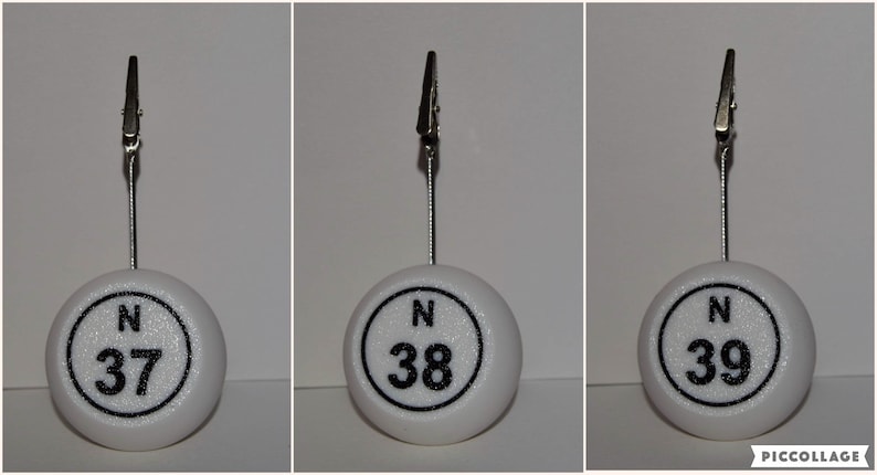 White Bingo Ball Receipt Holder - Etsy
