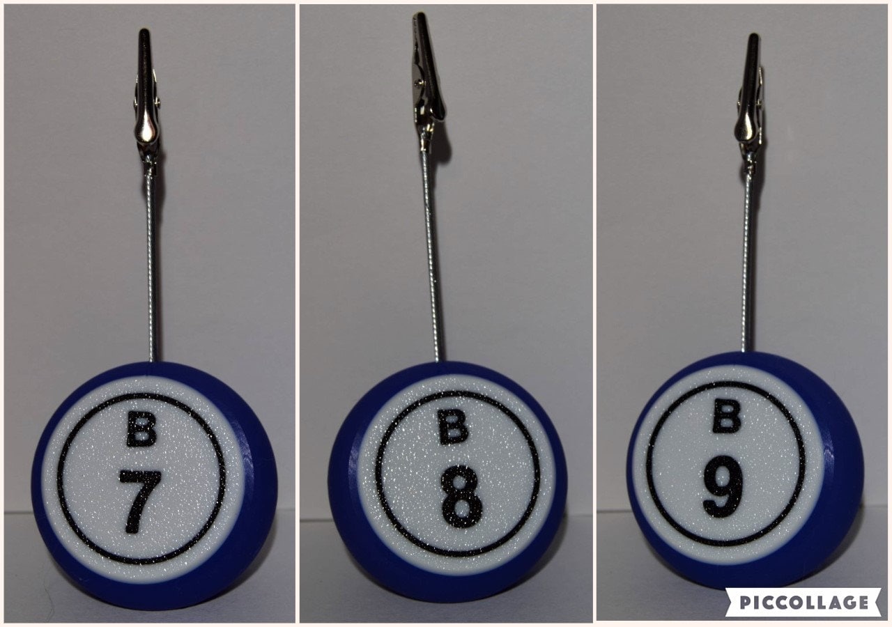 Blue Bingo Ball Receipt Holder - Etsy